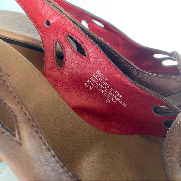kenzie | Shoes | Kenzie Billy Brown Leather Slingback Wedge 85 | Poshmark